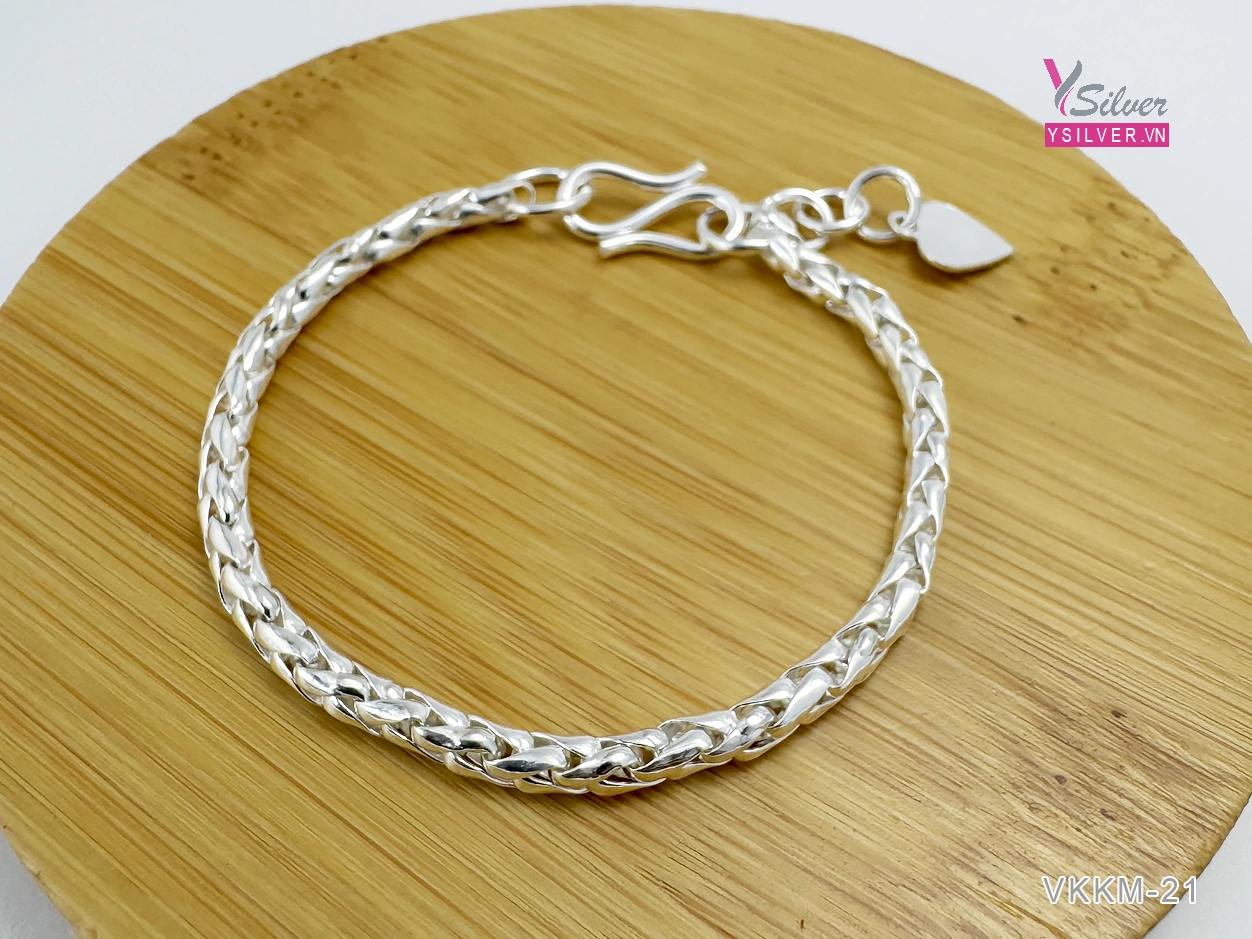 Lắc tay bạc trẻ em - Dragon Cable